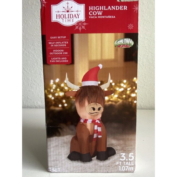 Holiday Time | Holiday | Christmas Scottish Highlander Cow Scarf Santa ...